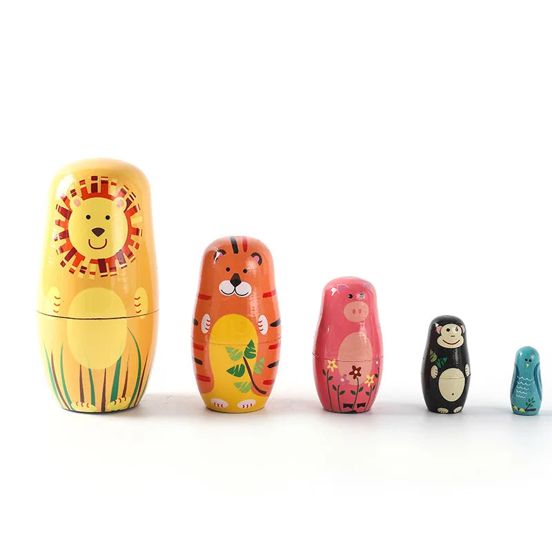 Animales del Bosque - Juego de Muñecas Anidadas Artesanales 🐾🌲 – Juego ...